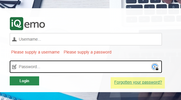 How do I reset my iQemo password? – iQ HealthTech